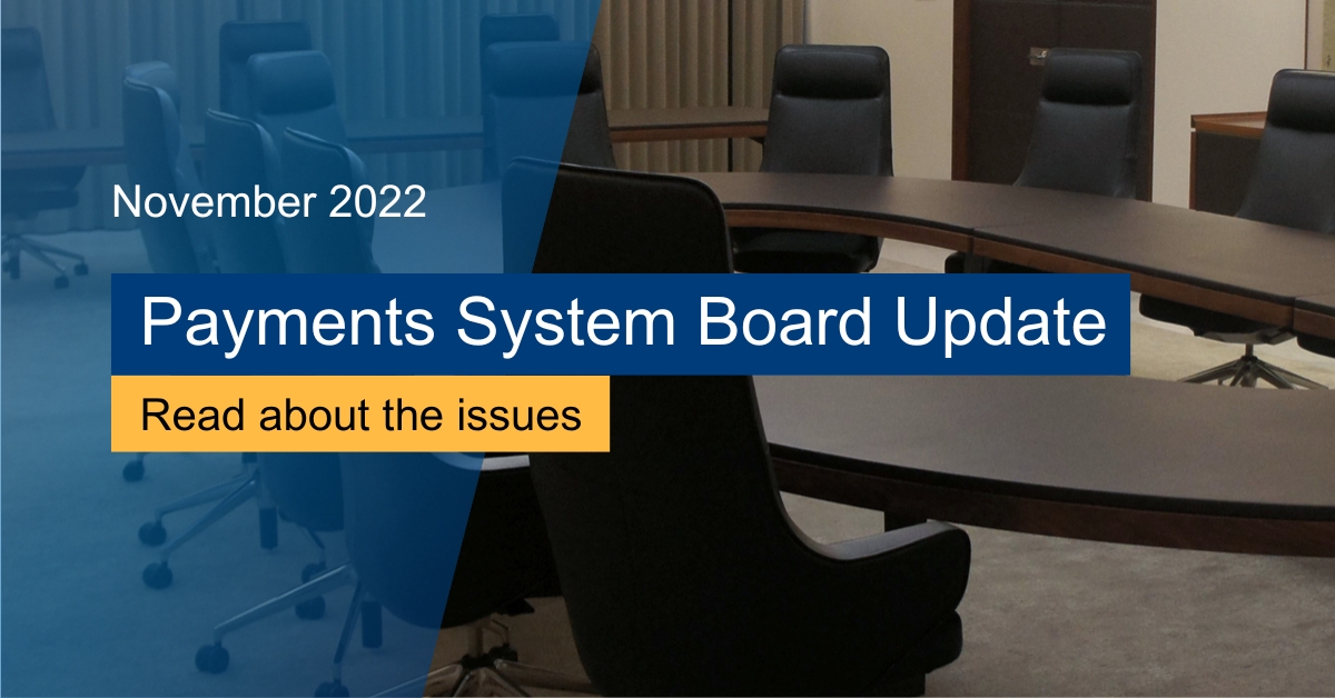 Payments System Board Update: November 2022 Meeting | Media Releases | RBA