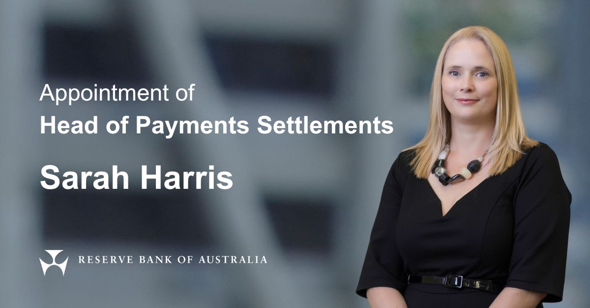 Appointment of Head of Payments Settlements Department | Media Releases ...