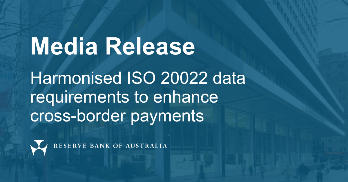 Harmonised ISO 20022 Data Requirements to Enhance Cross-border Payments ...