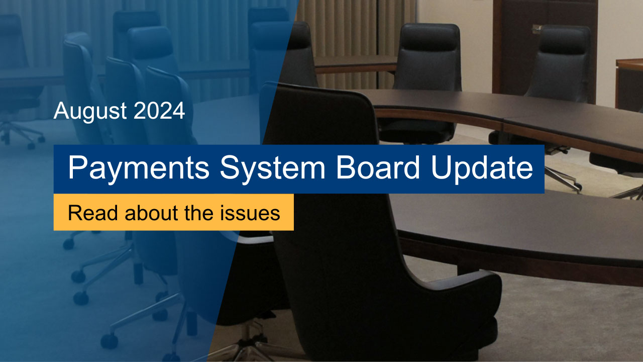 Payments System Board Update: August 2024 Meeting | Media Releases | RBA