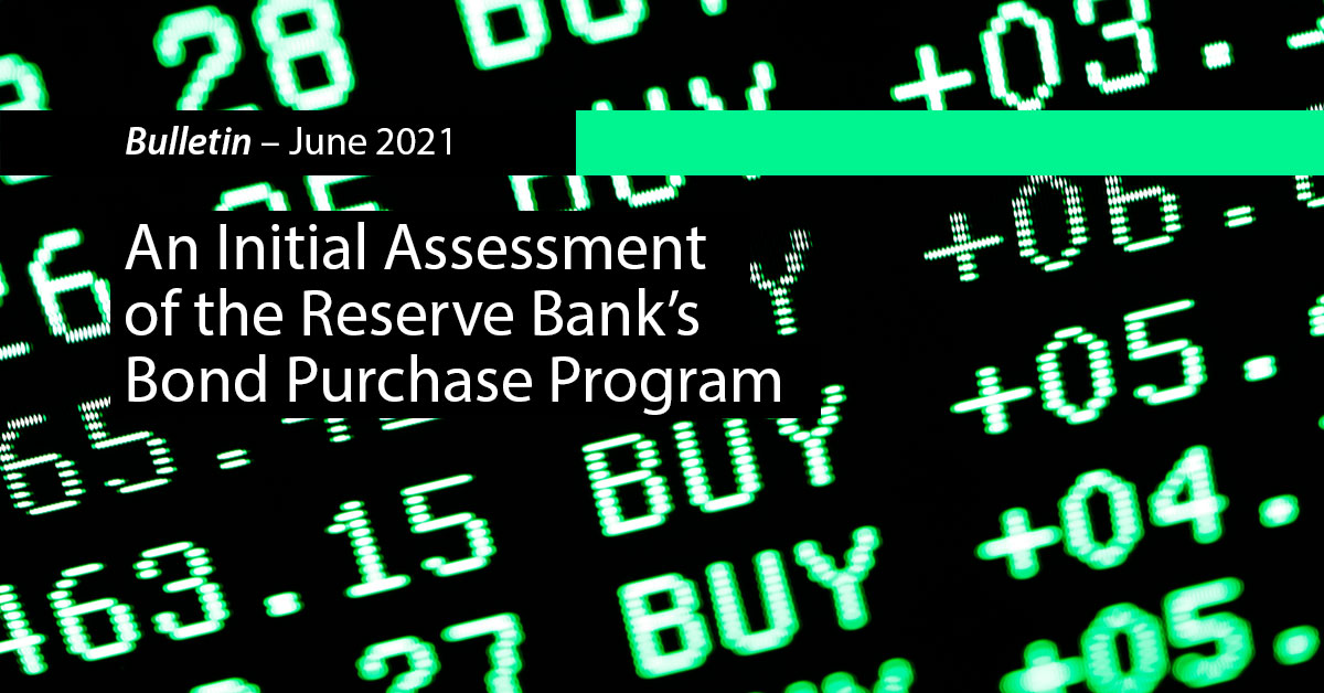 An Initial Assessment of the Reserve Bank's Bond Purchase Program ...